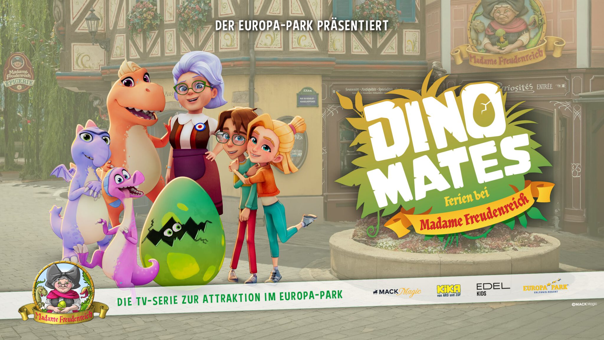"DINO MATES – Ferien bei Madame Freudenreich": Serie zur Attraktion im ...